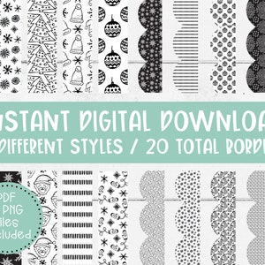 Printable Bulletin Board Border, Christmas Classroom Decor, Holiday ...