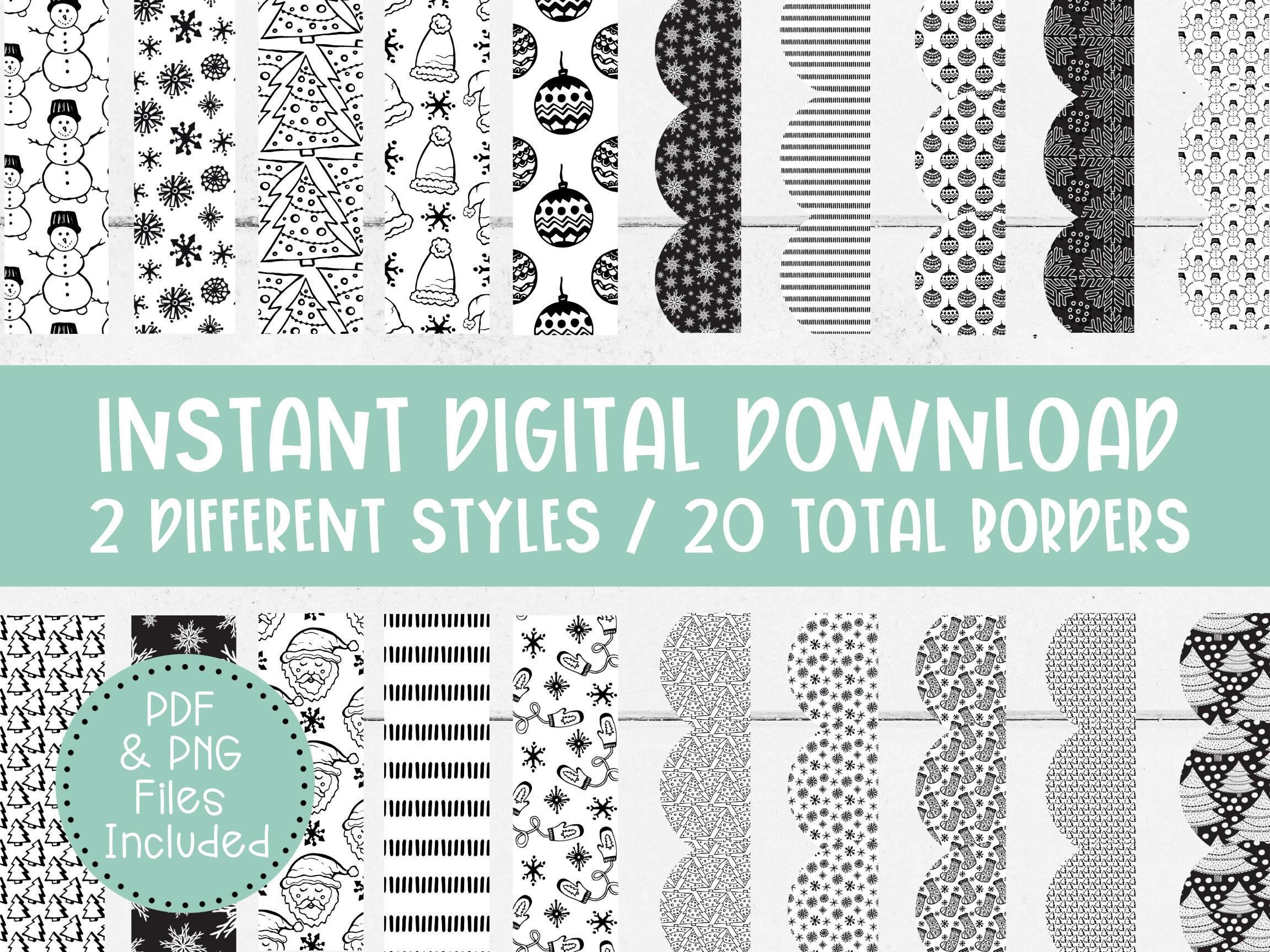 Printable Bulletin Board Border, Christmas Classroom Decor, Holiday ...