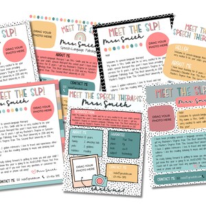 Meet the SLP: Editable Newsletter Template, Welcome Letter, Back to ...