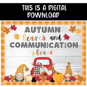 Speech Therapy Room Decor, Bulletin Board Kit, Autumn Leaves Fall ...