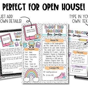 Meet the Teacher Template, Newsletter, Open House, Back to School ...