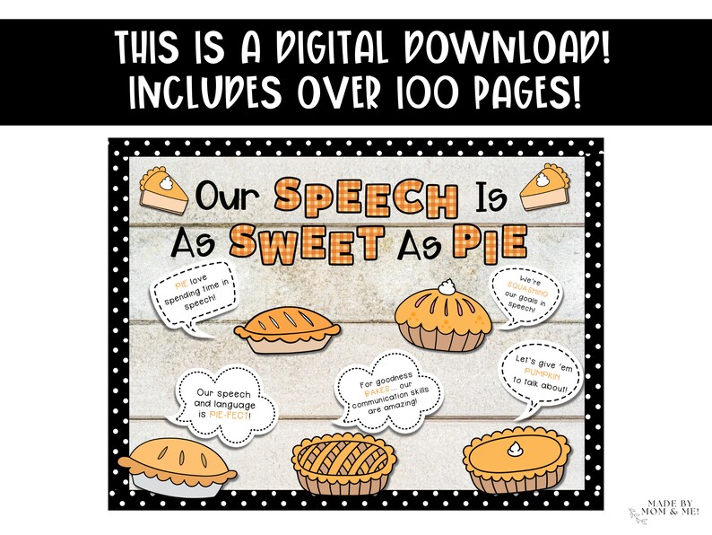 Speech Therapy Room Decor, Thanksgiving Fall Autumn Bulletin Board Kit ...