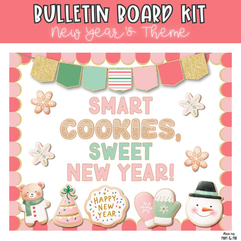 Printable New Years January Bulletin Board Kit, Seasonal Winter ...