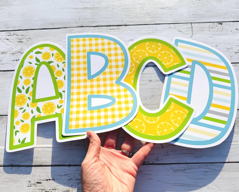 Lemon Bulletin Board Letters: Summer Classroom Decor (PDF Pattern) - Etsy