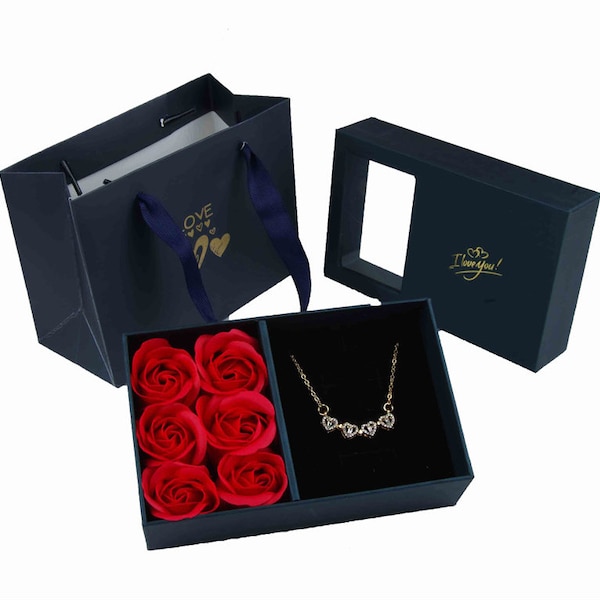 Eternal Rose Box With Necklace - Etsy