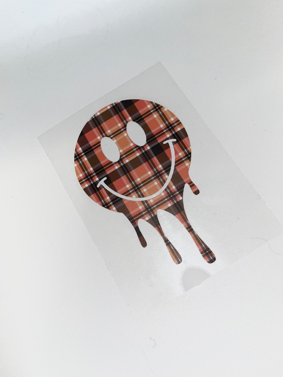 Trendy Plad Drip Smile Face Sticker - Etsy