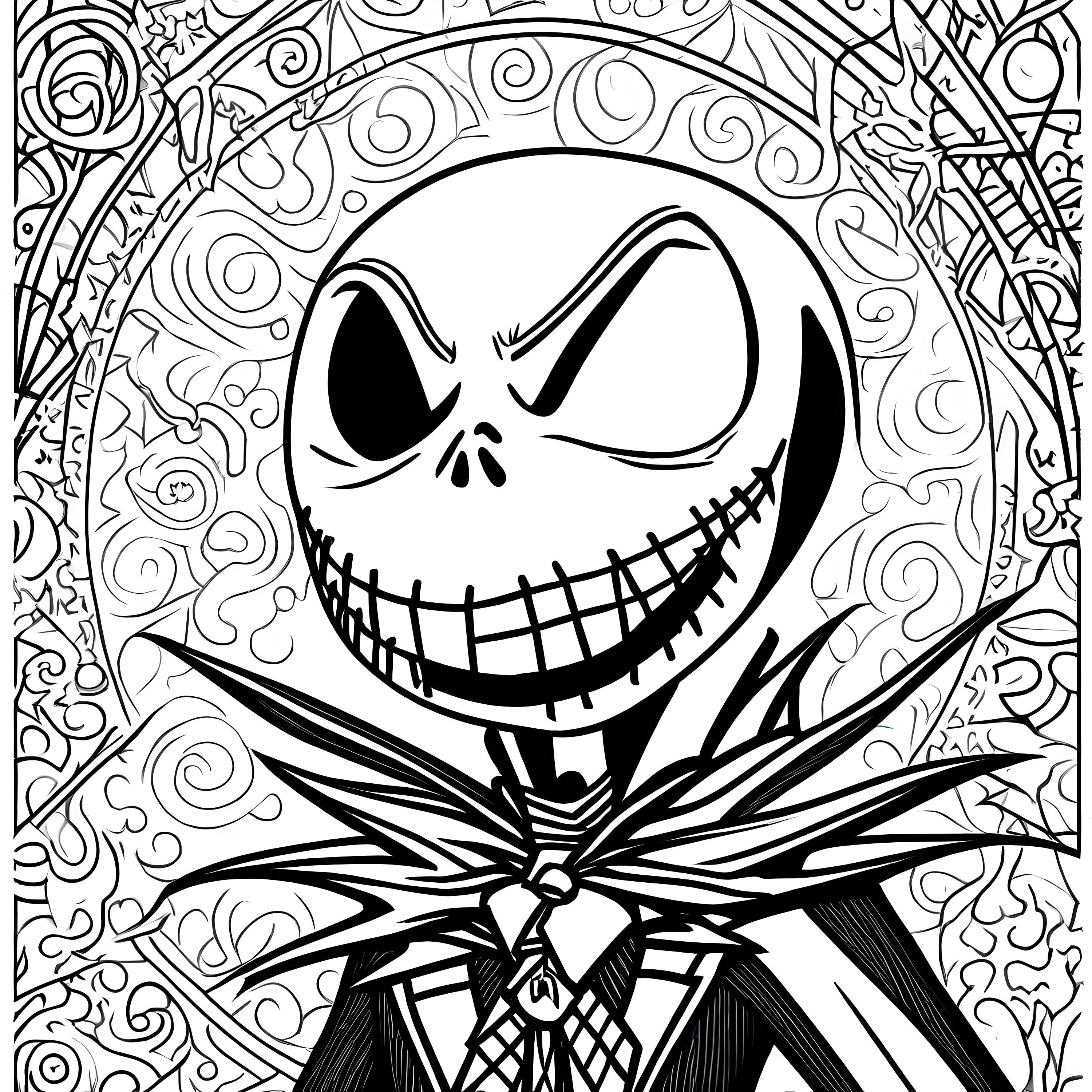 Jack Skellington Coloring Pages 12 Pages Nightmare Before Christmas ...
