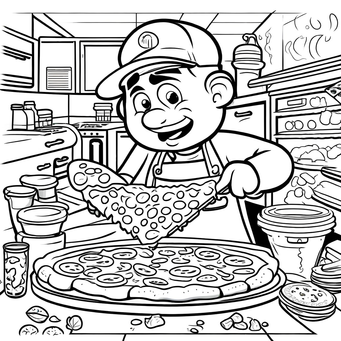 Italian Food Coloring Pages HOT 25 Pages Spaghetti Coloring Page Pizza ...