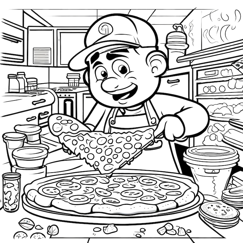 Italian Food Coloring Pages HOT 25 Pages Spaghetti Coloring Page Pizza ...
