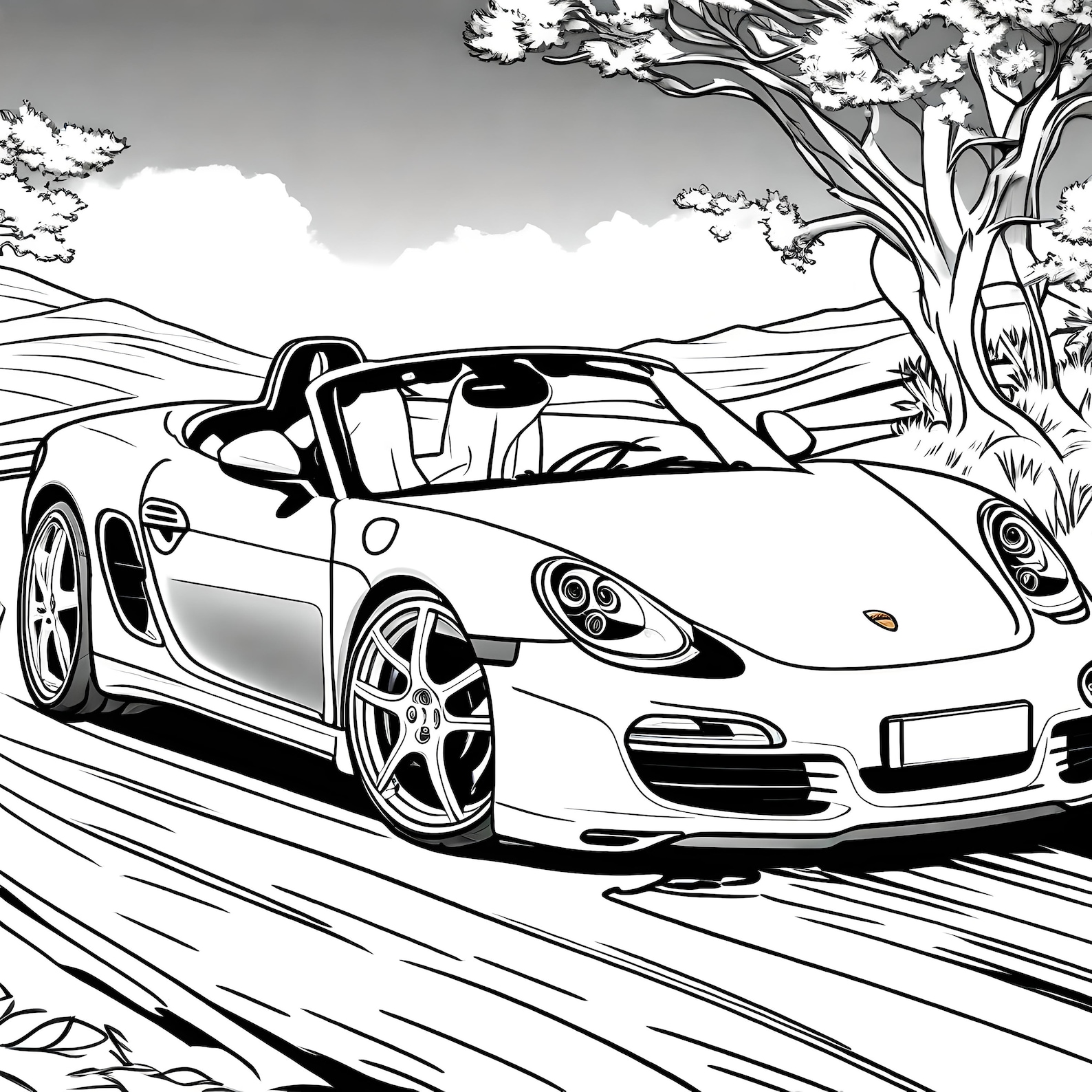 Porsche Coloring Pages 59 Pages - Etsy