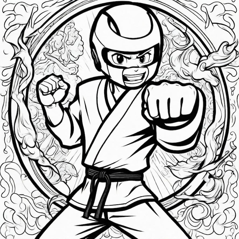 Karate and Taekwondo Coloring Pages 22 TOP PAGES Karate Coloring Pages ...