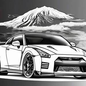 Nissan Coloring Pages 27 TOP Pages Nissan GT-R Coloring 370Z Coloring ...