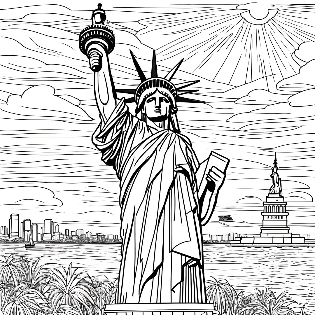 USA Coloring Pages 25 Pages America Coloring Page US Adult Coloring ...