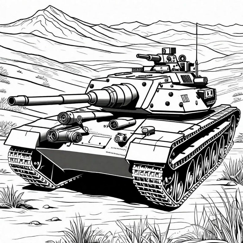 Tank Coloring Pages 30 TOP Coloring Pages M1 Abrams, Leopard 2, T-72 ...