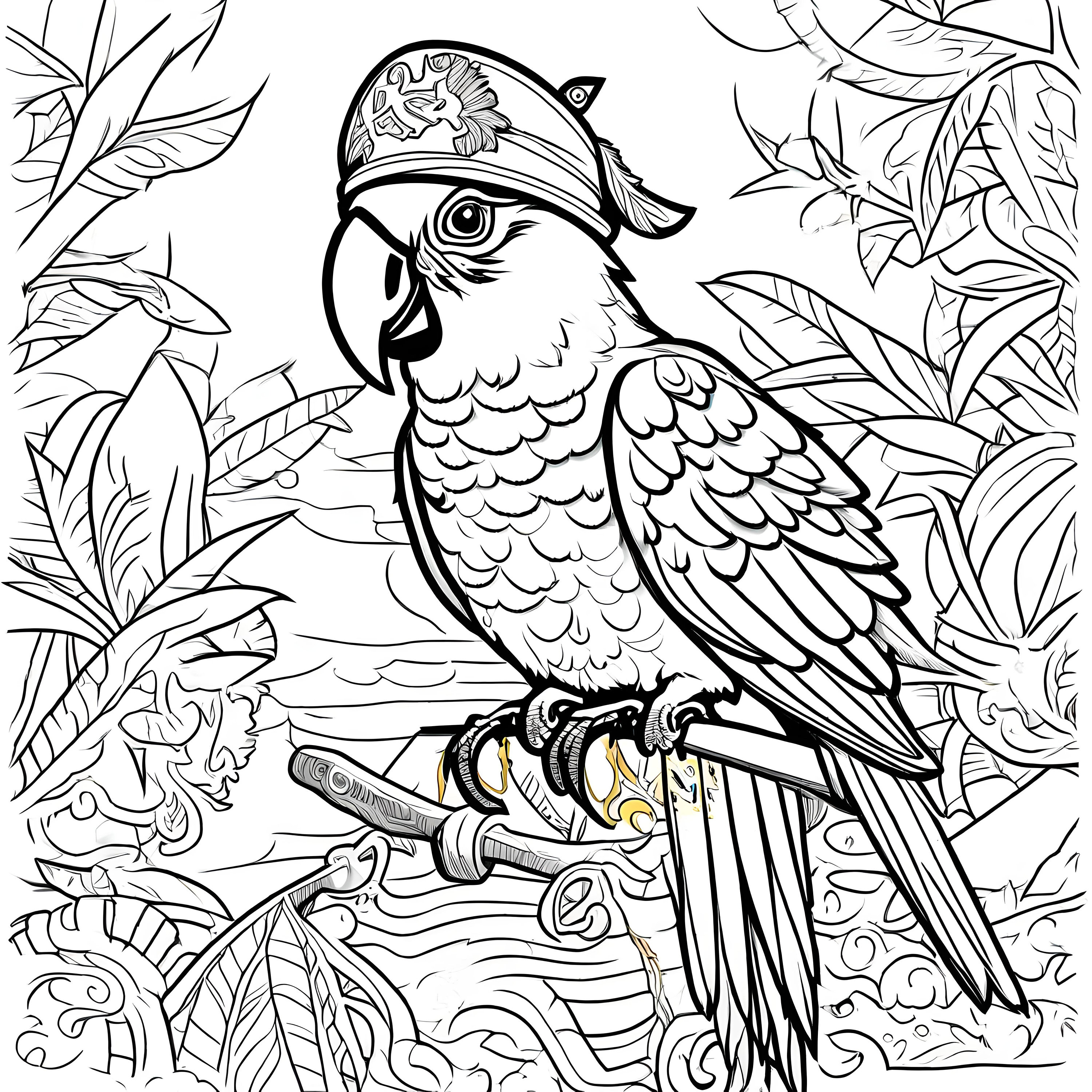 Pirate Treasure Hunt Coloring Pages for Boys 28 Pages Pirates Coloring ...