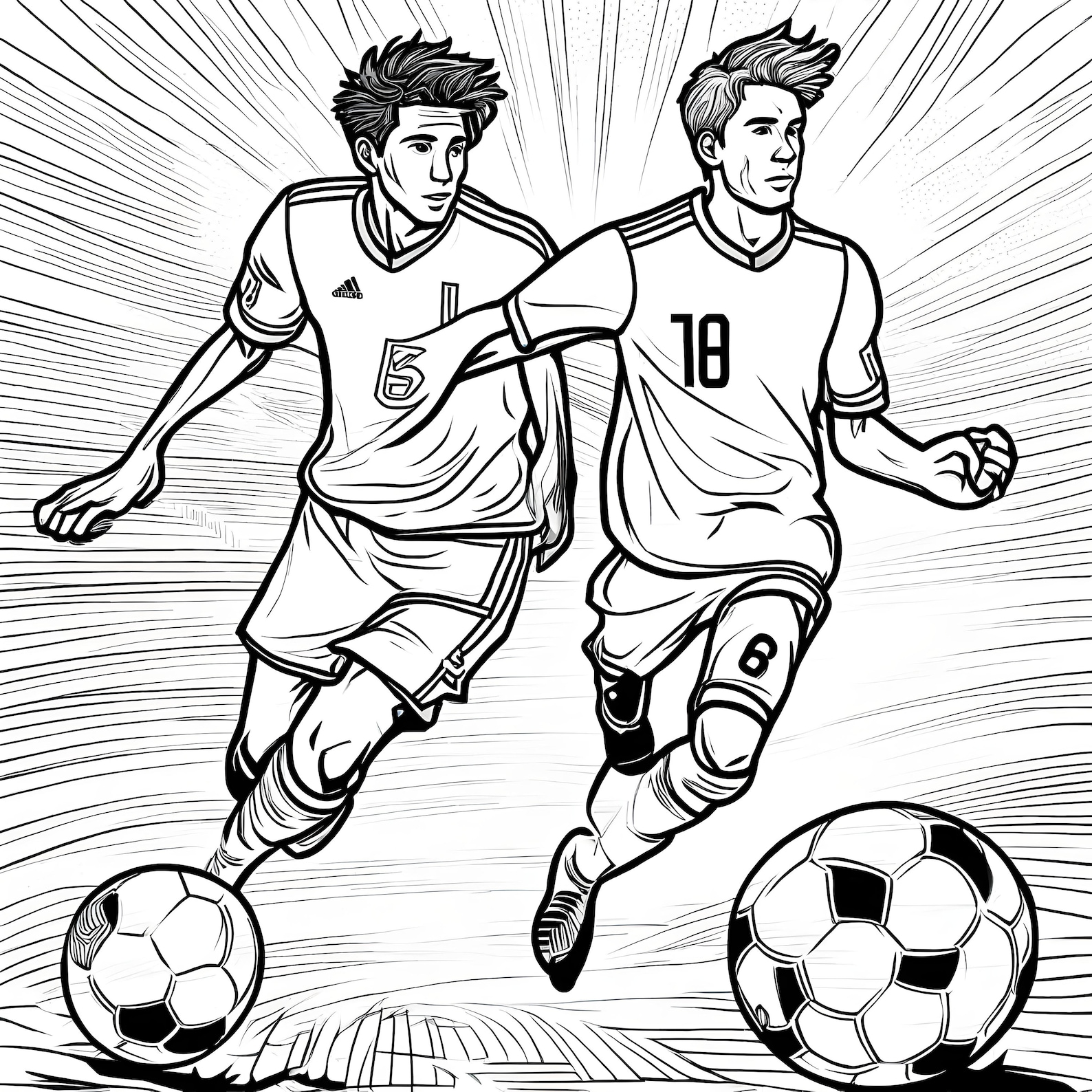 Soccer Coloring Pages 19 Pages Lionel Messi, Cristiano Ronaldo, Neymar ...