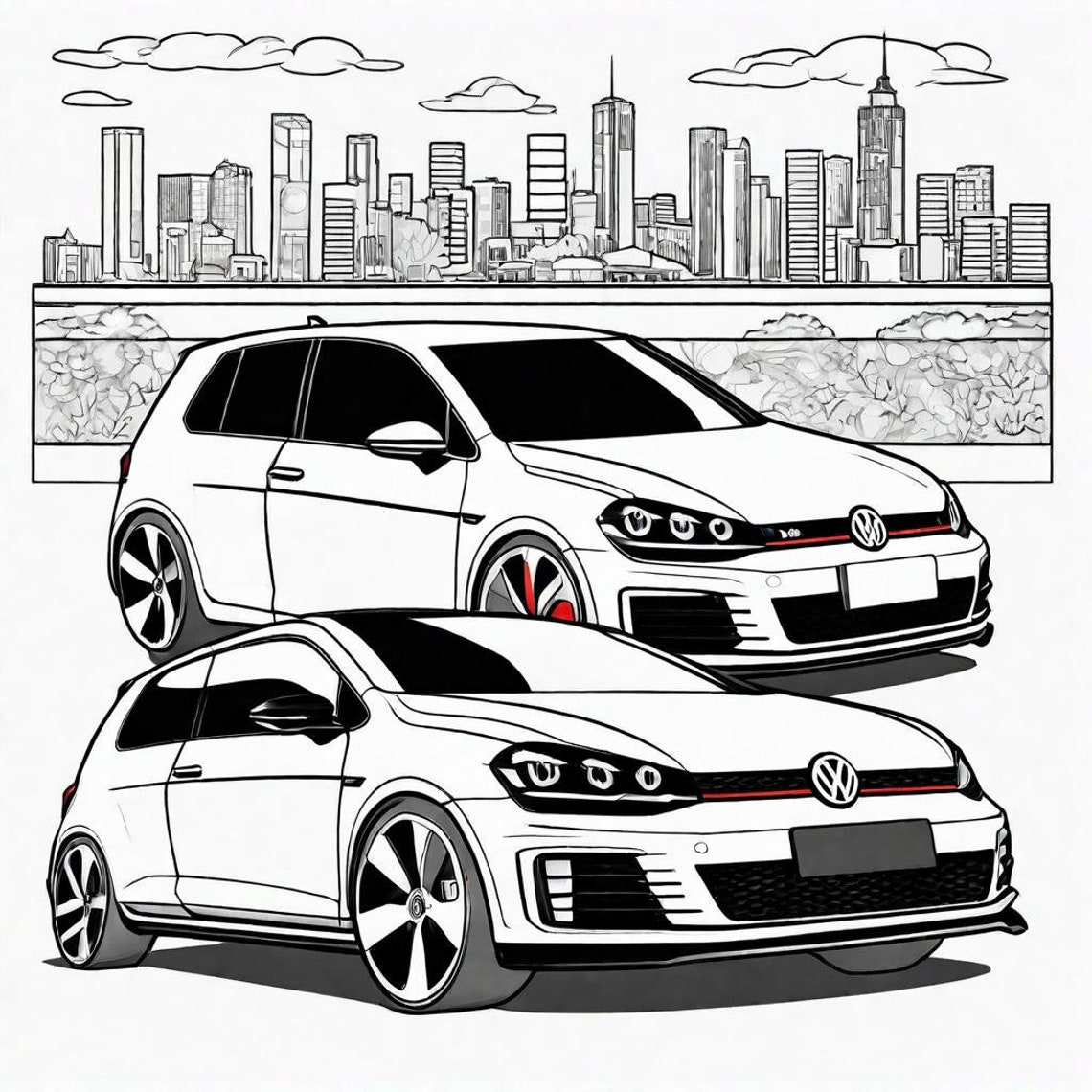Volkswagen Coloring Pages 39 TOP PAGES VW Coloring Printable Golf ...