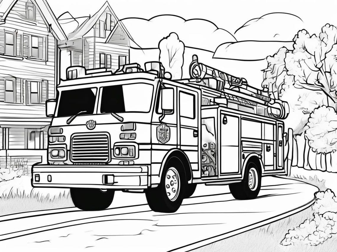 Fire Safety Coloring Pages 45 TOP Pages Fire Coloring Pages Fire Truck ...