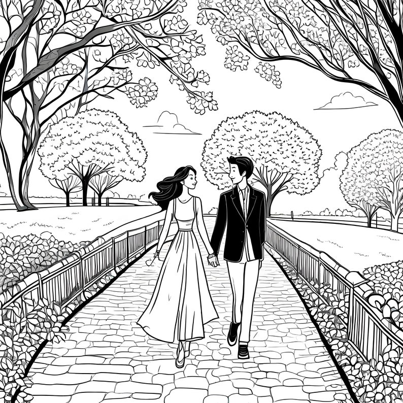 Valentine Day Coloring Pages Couple Coloring Pages 26 TOP Pages LOVE ...