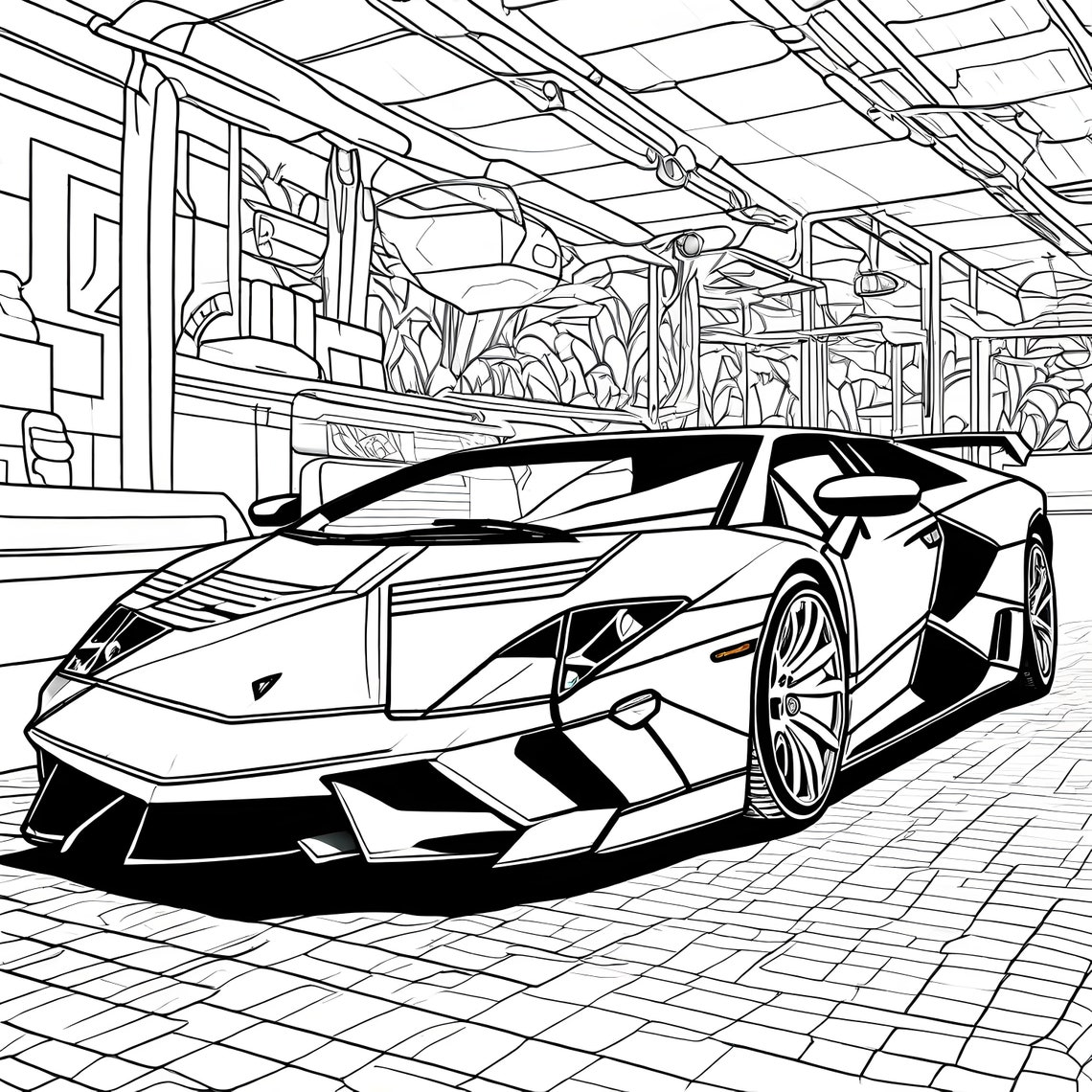 Lamborghini Coloring Pages 21 TOP PAGES Lamborghini Aventador ...