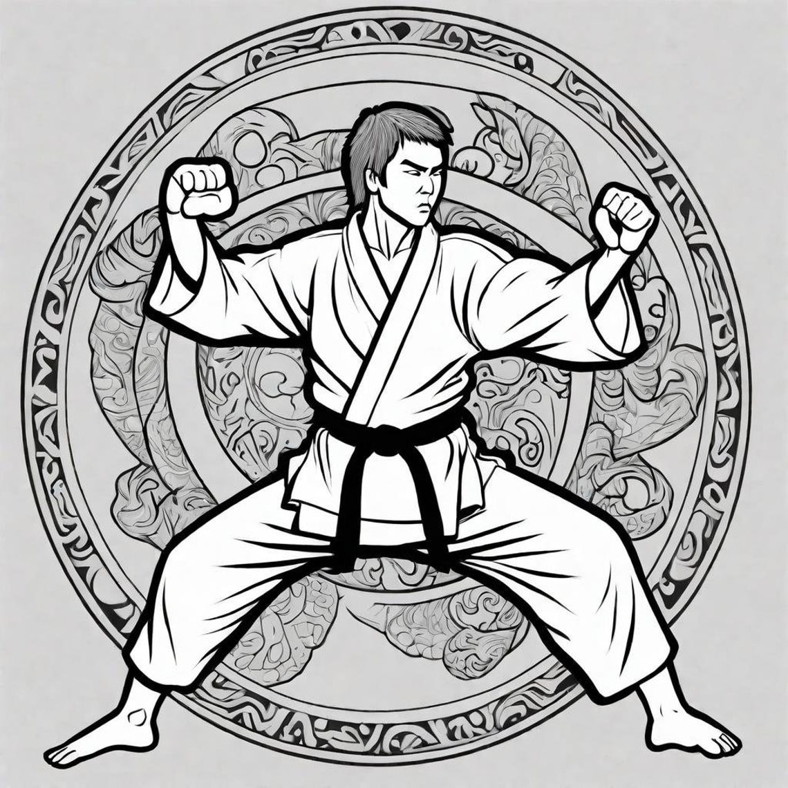 Karate and Taekwondo Coloring Pages 22 TOP PAGES Karate Coloring Pages ...