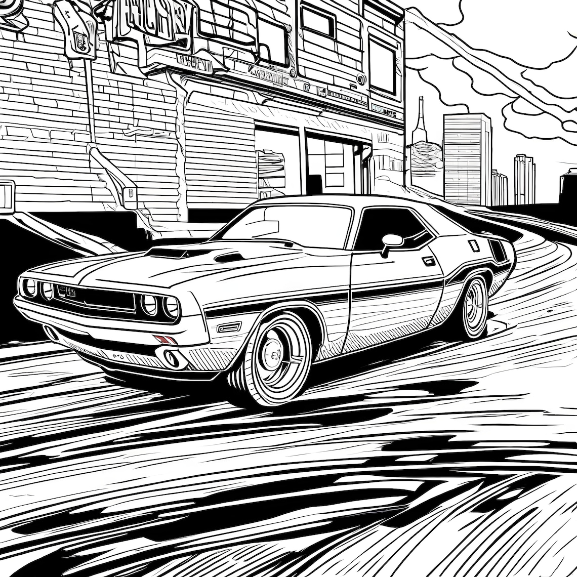 Muscle Cars Coloring Pages BEST 24 Pages Chevrolet Camaro, Ford Mustang ...