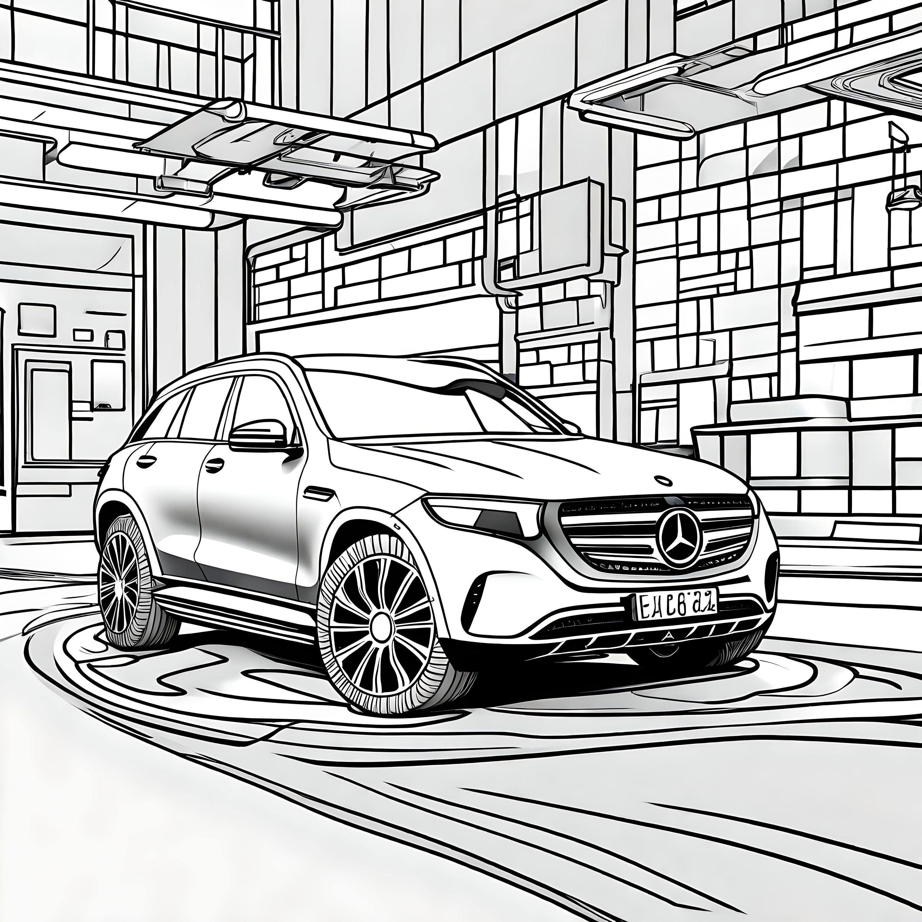 Coloring Pages Electric Car Models 51 Pages - Etsy