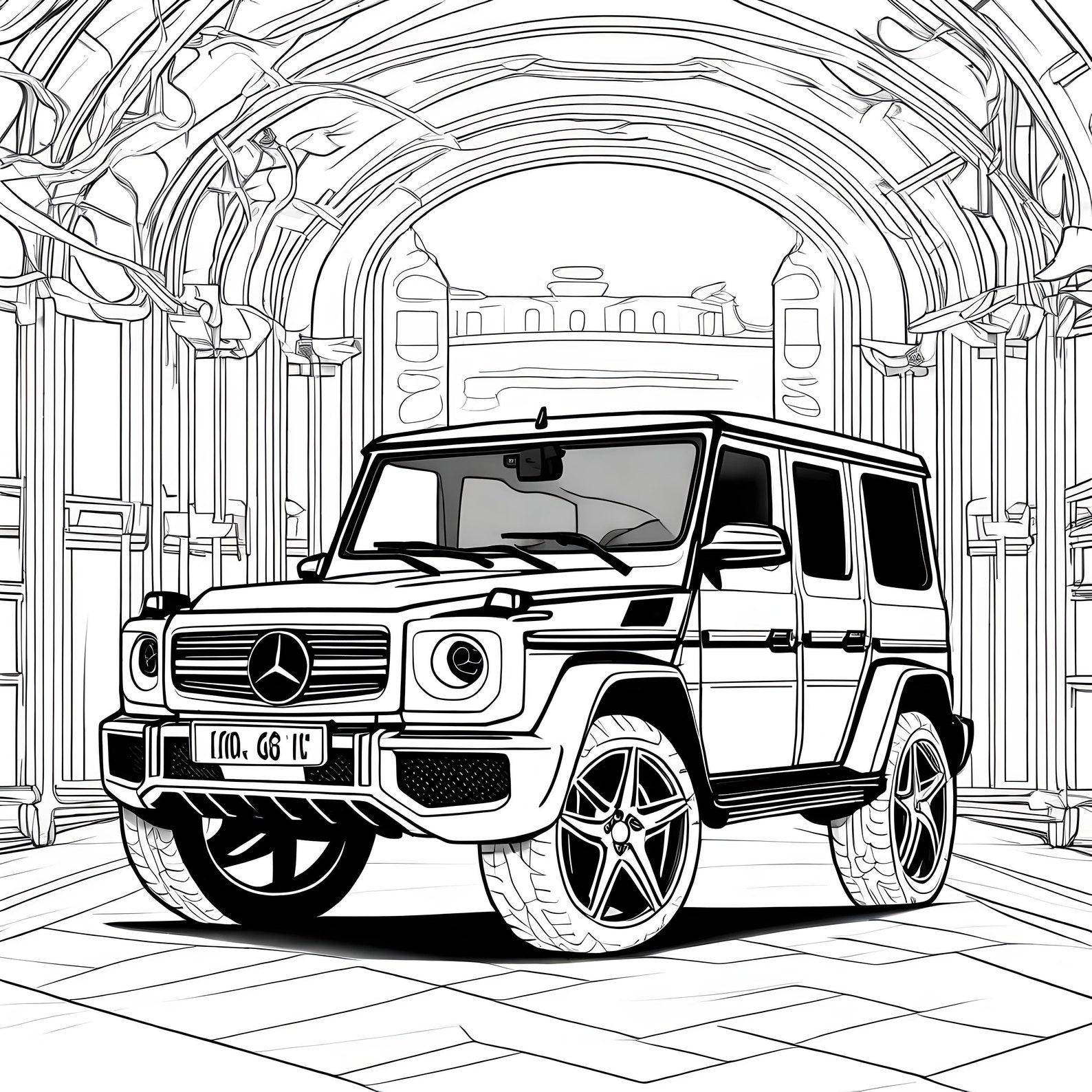 Mercedes G Class 23 Coloring Pages G-class Coloring Page - Etsy