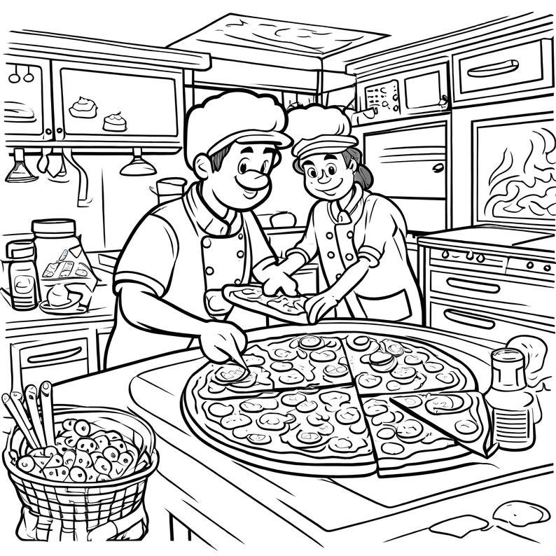 Italian Food Coloring Pages HOT 25 Pages Spaghetti Coloring Page Pizza ...