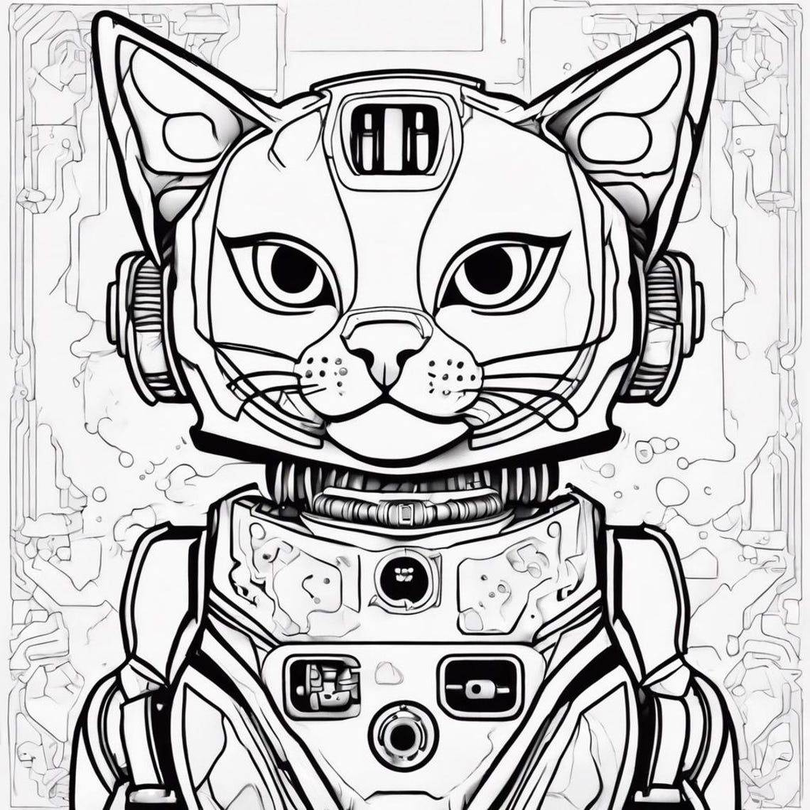 Robot Coloring Pages 20 TOP Coloring Pages Robot Animals Coloring Cat ...