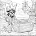 Pirate Treasure Hunt Coloring Pages for Boys 28 Pages Pirates Coloring ...