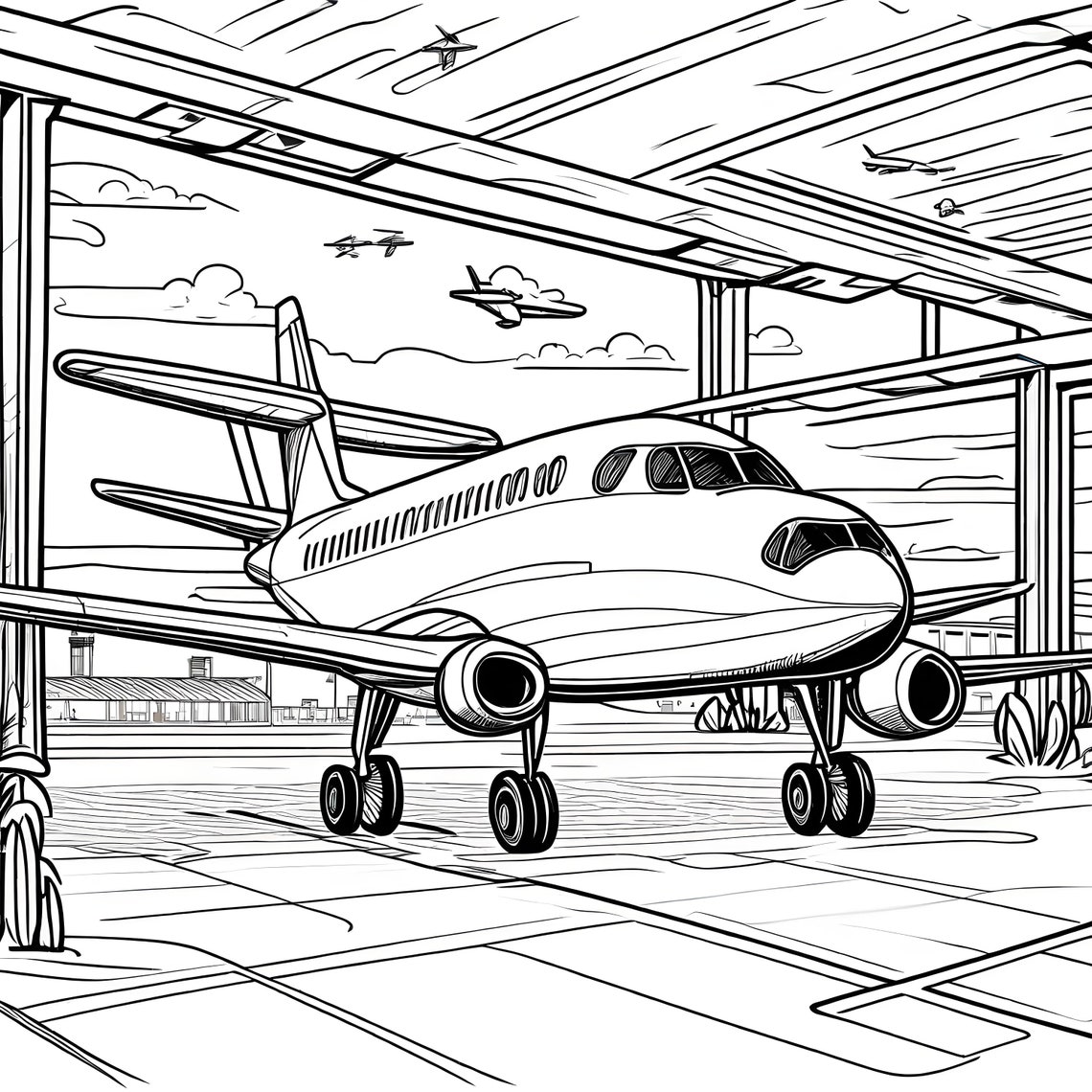 Plane Coloring Page 20 Pages Airplane Coloring Page - Etsy