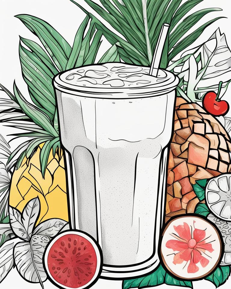 Drinks Coloring Pages 33 TOP PAGES Lemonade Coloring Pages, Tropical ...
