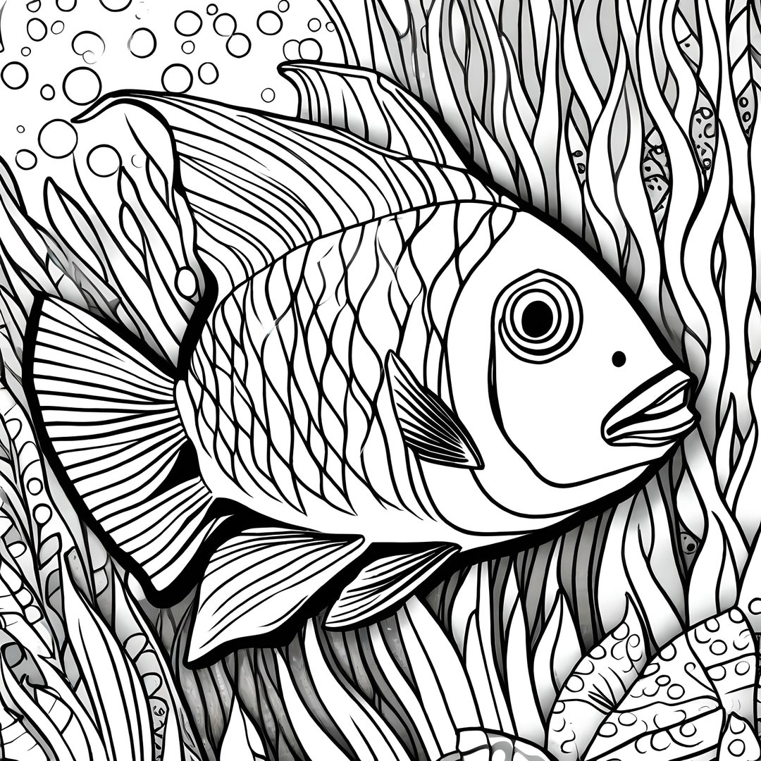 Underwater Adventure Coloring Pages 37 Pages Top Ocean Coloring Fish ...