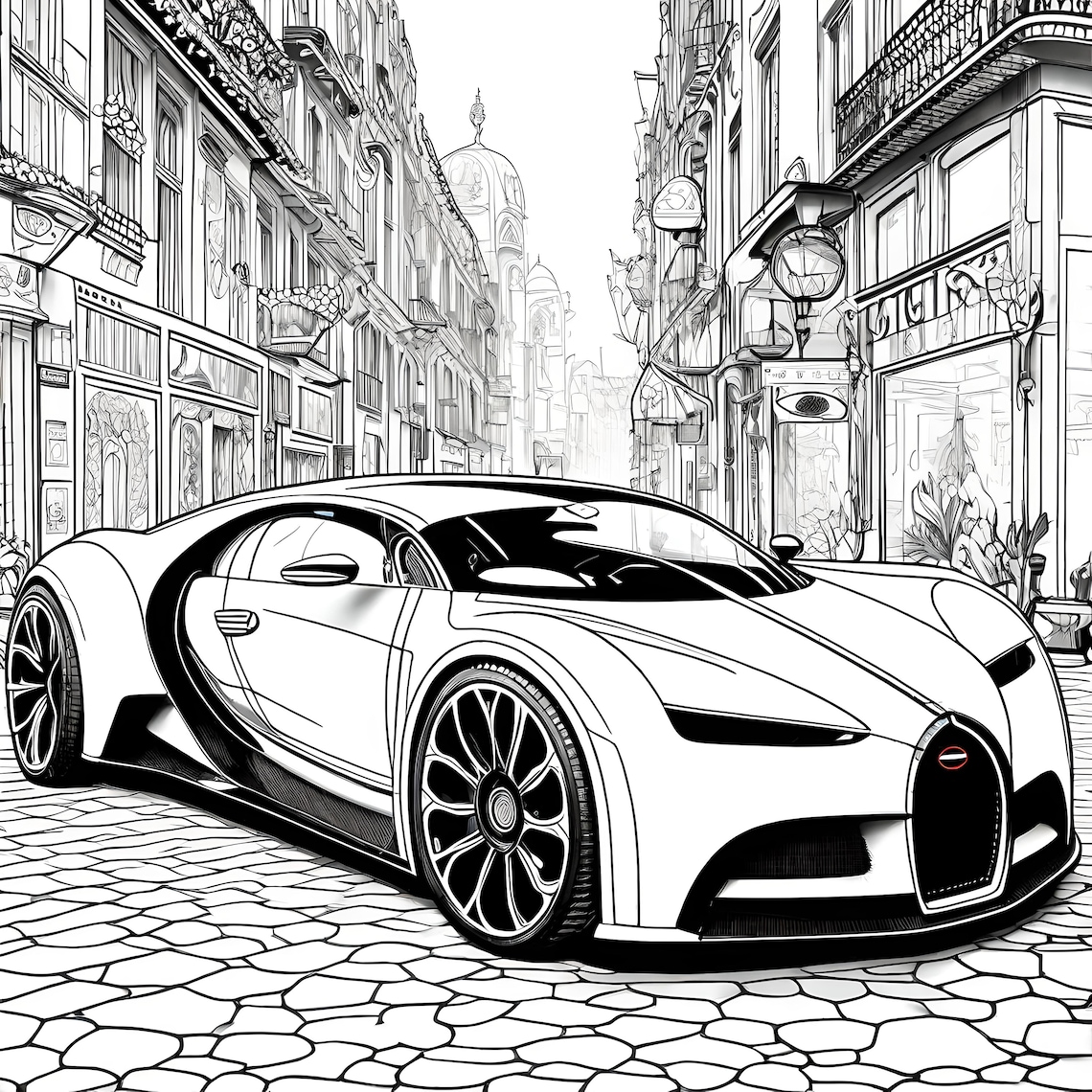 Bugatti Coloring Pages 19 TOP Pages Bugatti Veyron, Bugatti Chiron ...