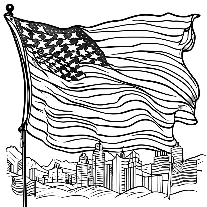 USA Coloring Pages 25 Pages America Coloring Page US Adult Coloring ...