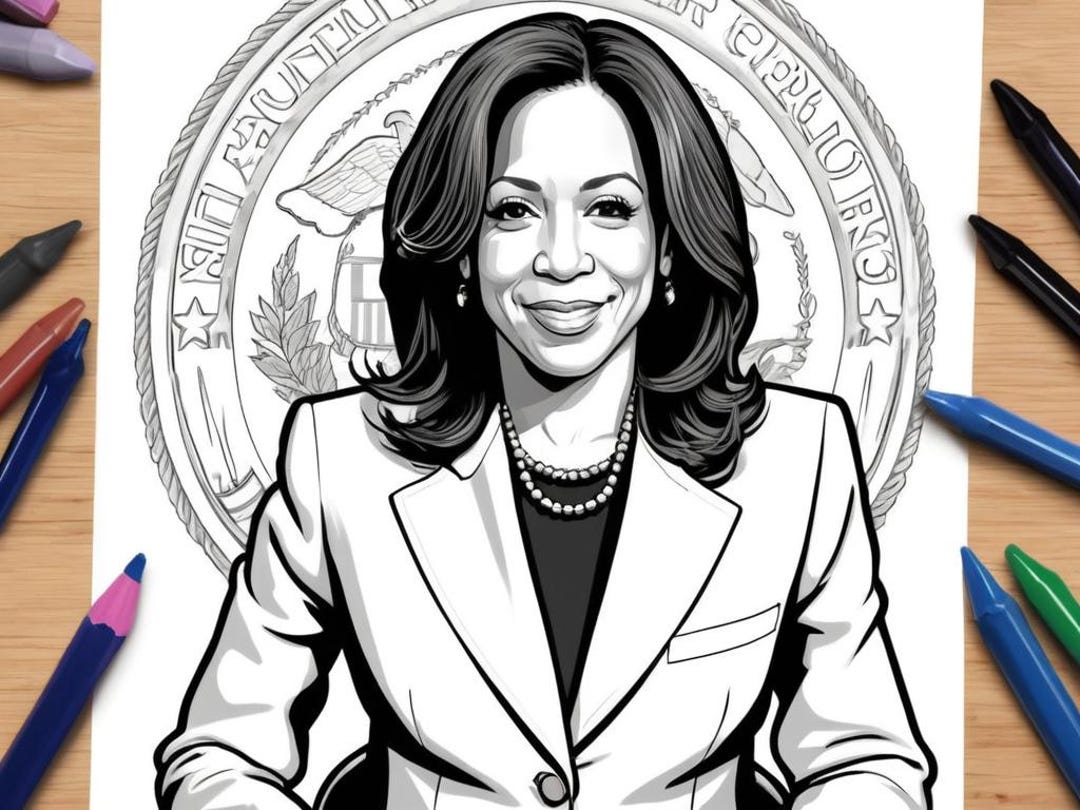 Kamala Harris Coloring Pages 22 TOP Pages Harris Coloring Page Kamala ...