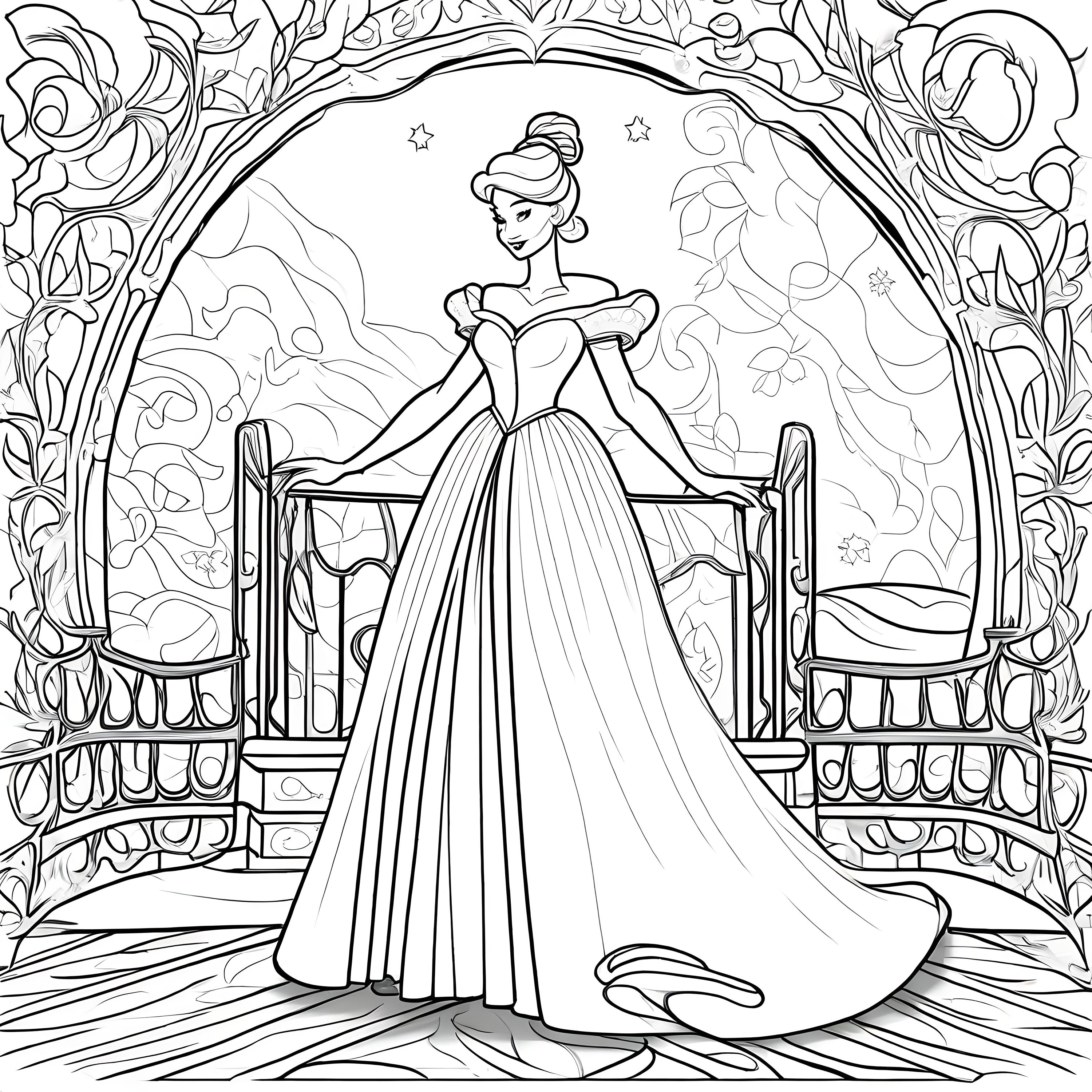 Baby Cinderella Coloring Pages