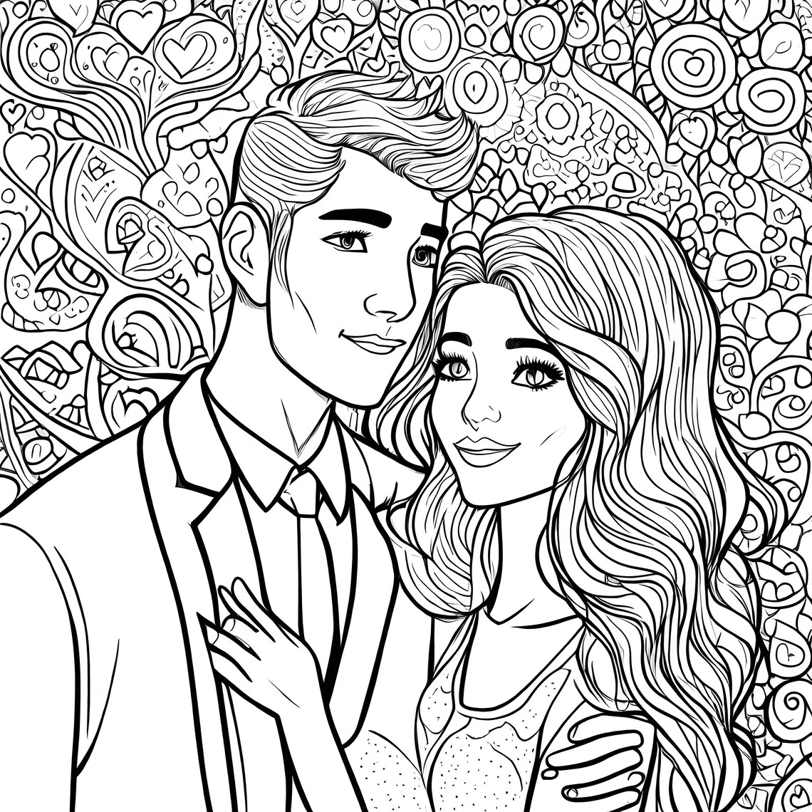 Valentine Day Coloring Pages Couple Coloring Pages 26 TOP Pages LOVE ...