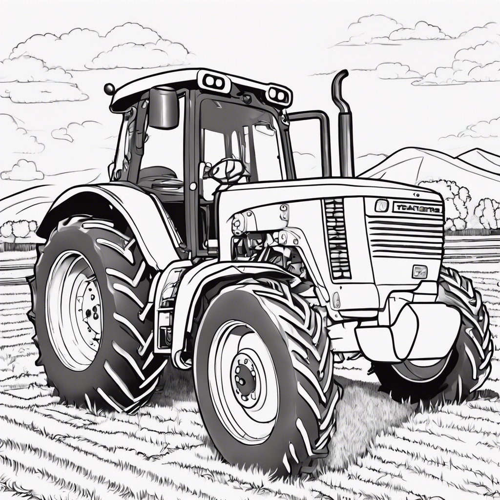 Tractor Coloring Pages 22 TOP Pages Tractors Coloring Page Kids ...