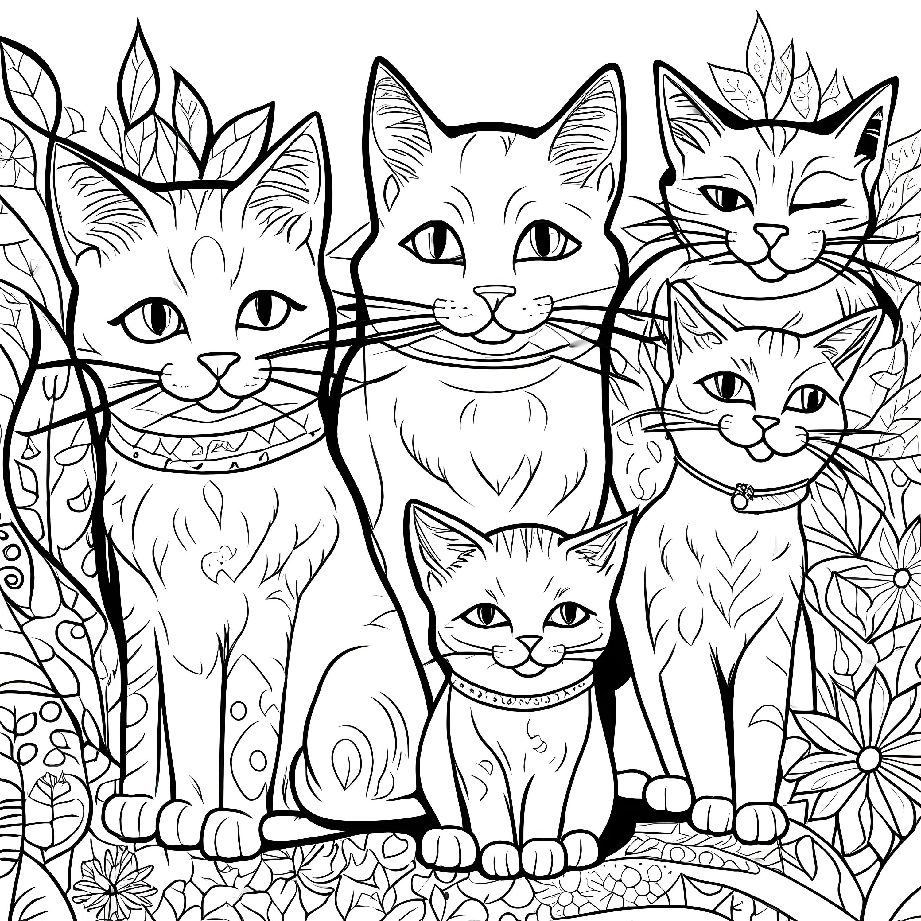 Cat Coloring Page 28 Pages Cats Coloring Pages TOP - Etsy