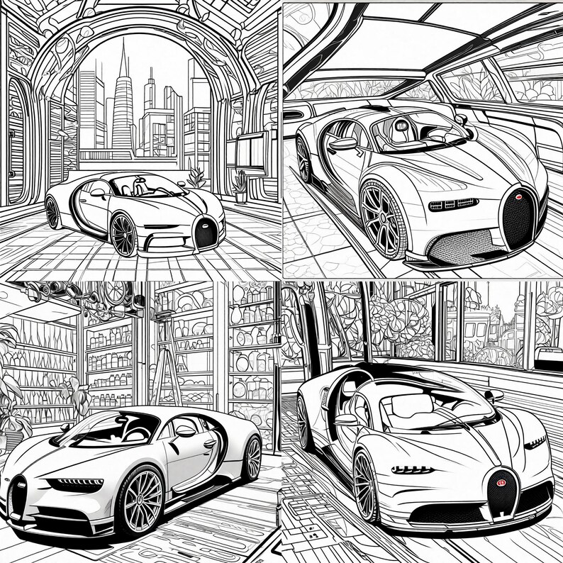 Cars Printable Coloring Book Pages Bundle, Printable Coloring Pages ...