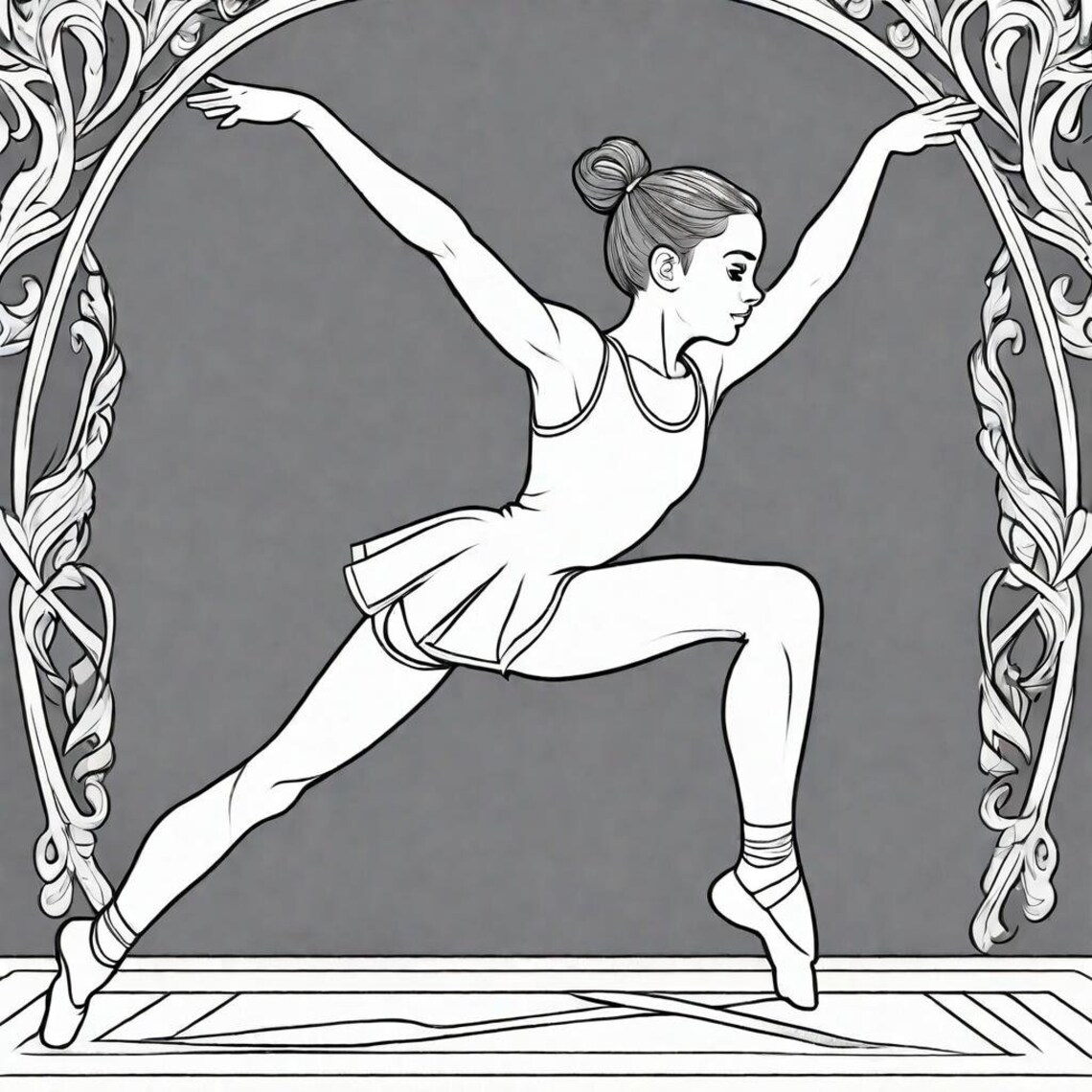 Gymnastics Coloring Pages 16 TOP Pages Gymnast in Action Gymnastics ...