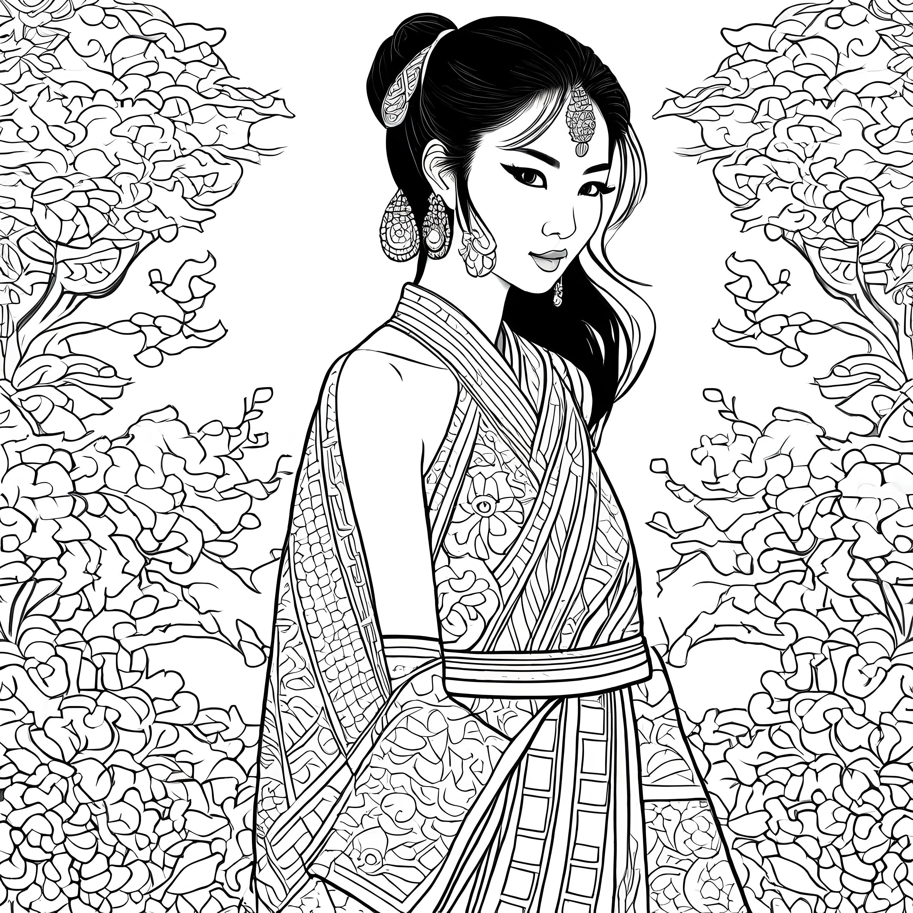 Woman Coloring Pages 25 Pages Lady Coloring Page Adult Coloring Girls ...