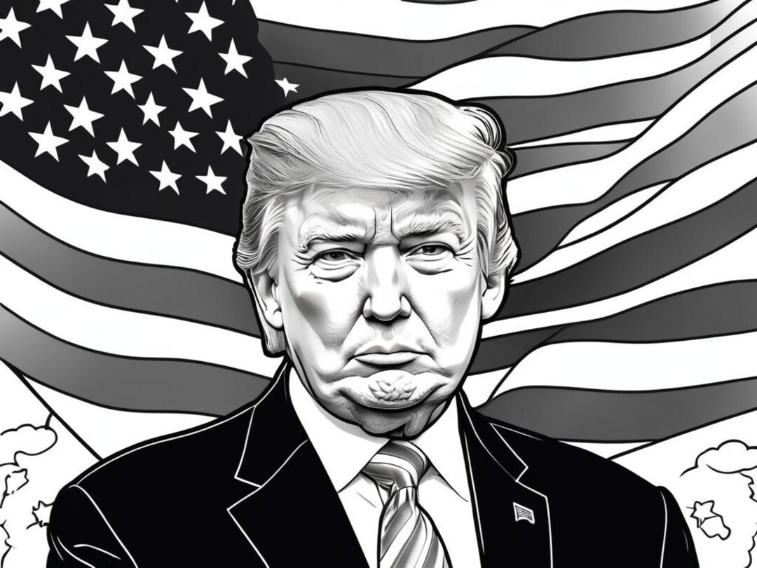 Donald Trump Coloring Pages 20 TOP Pages Trump Coloring Page Donald ...