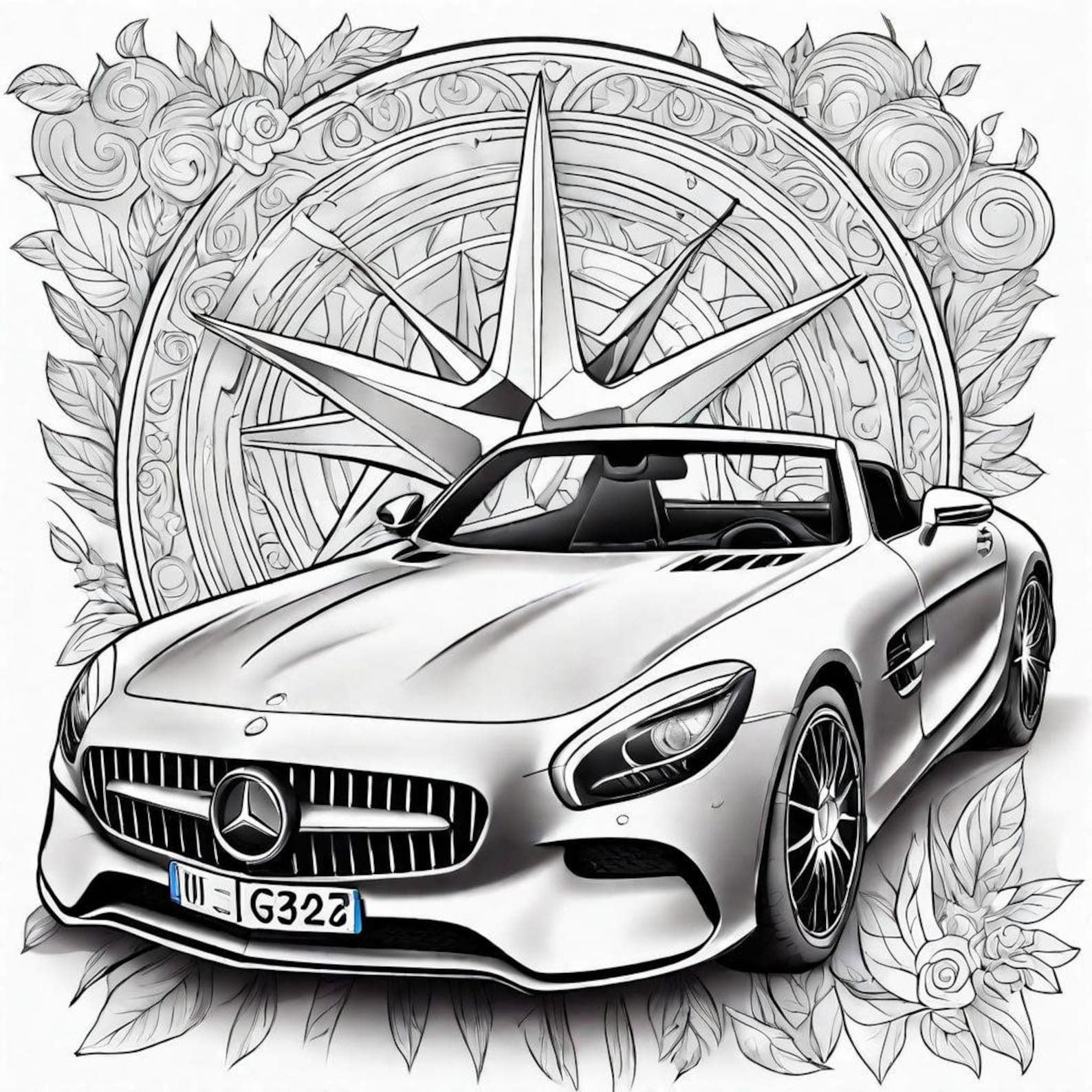 Mercedes Benz Coloring Pages 35 TOP PAGES Mercedes AMG Coloring ...