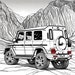 Mercedes G Class 23 Coloring Pages G-class Coloring Page - Etsy