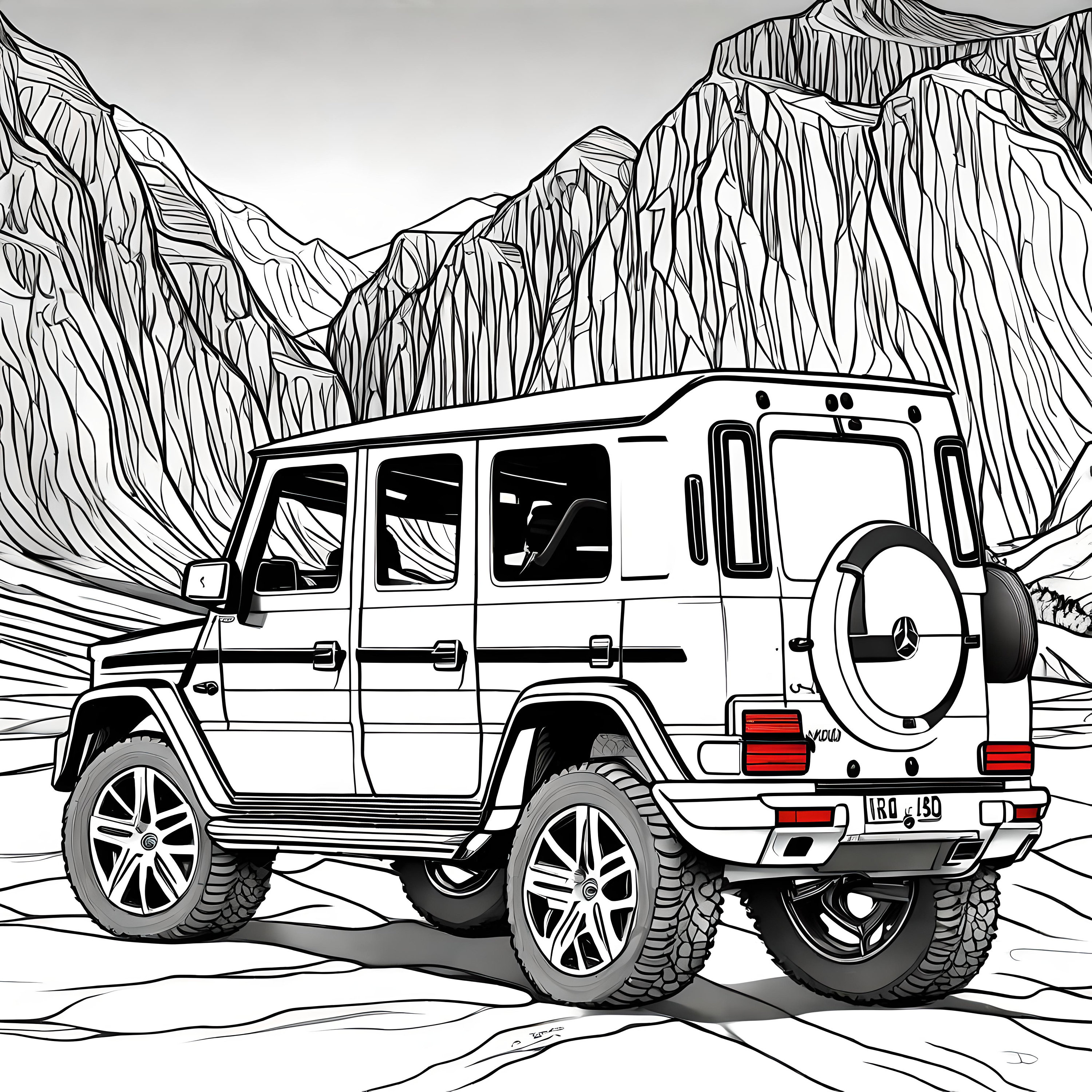 Mercedes G Class 23 Coloring Pages G-class Coloring Page - Etsy