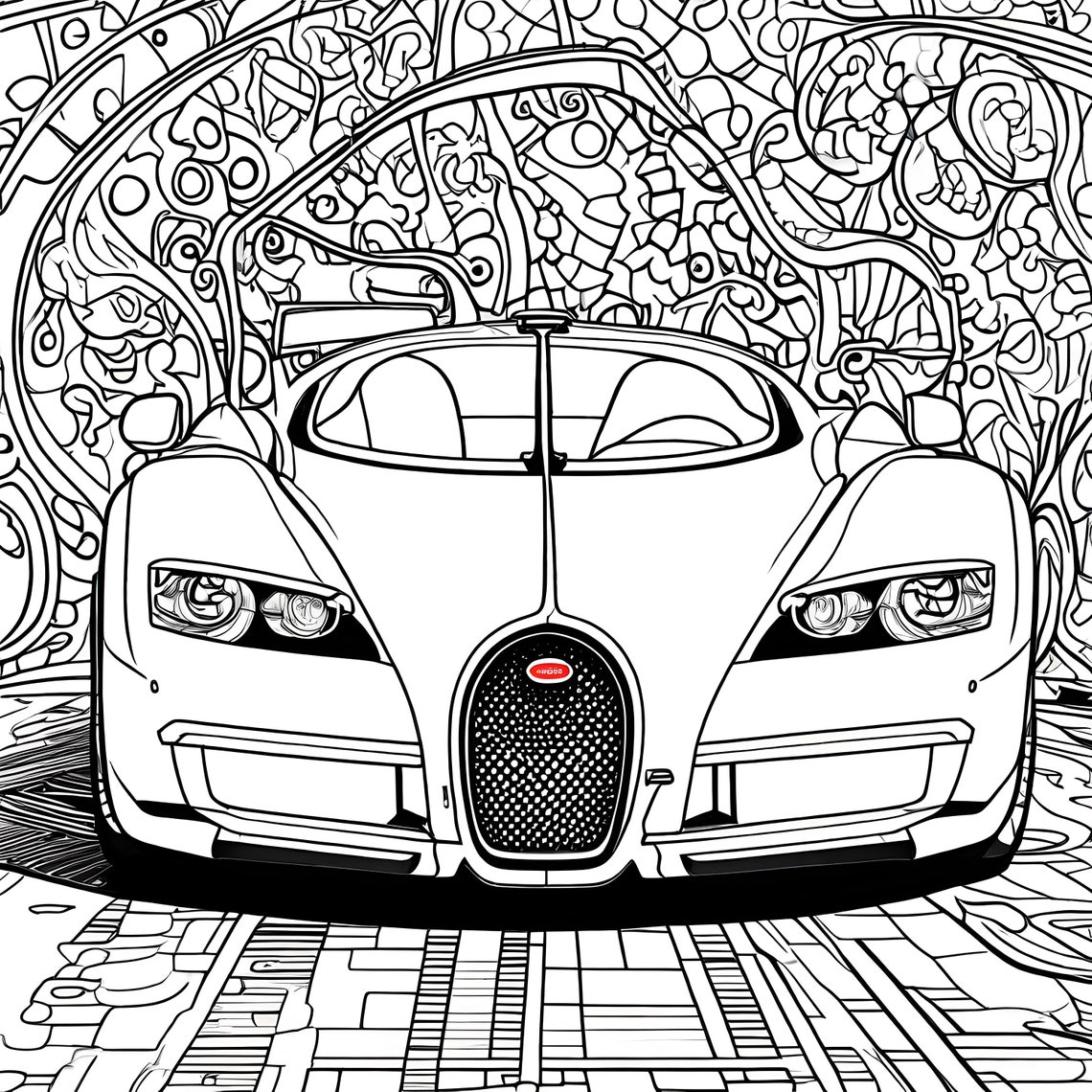 Bugatti Coloring Pages 19 TOP Pages Bugatti Veyron, Bugatti Chiron ...