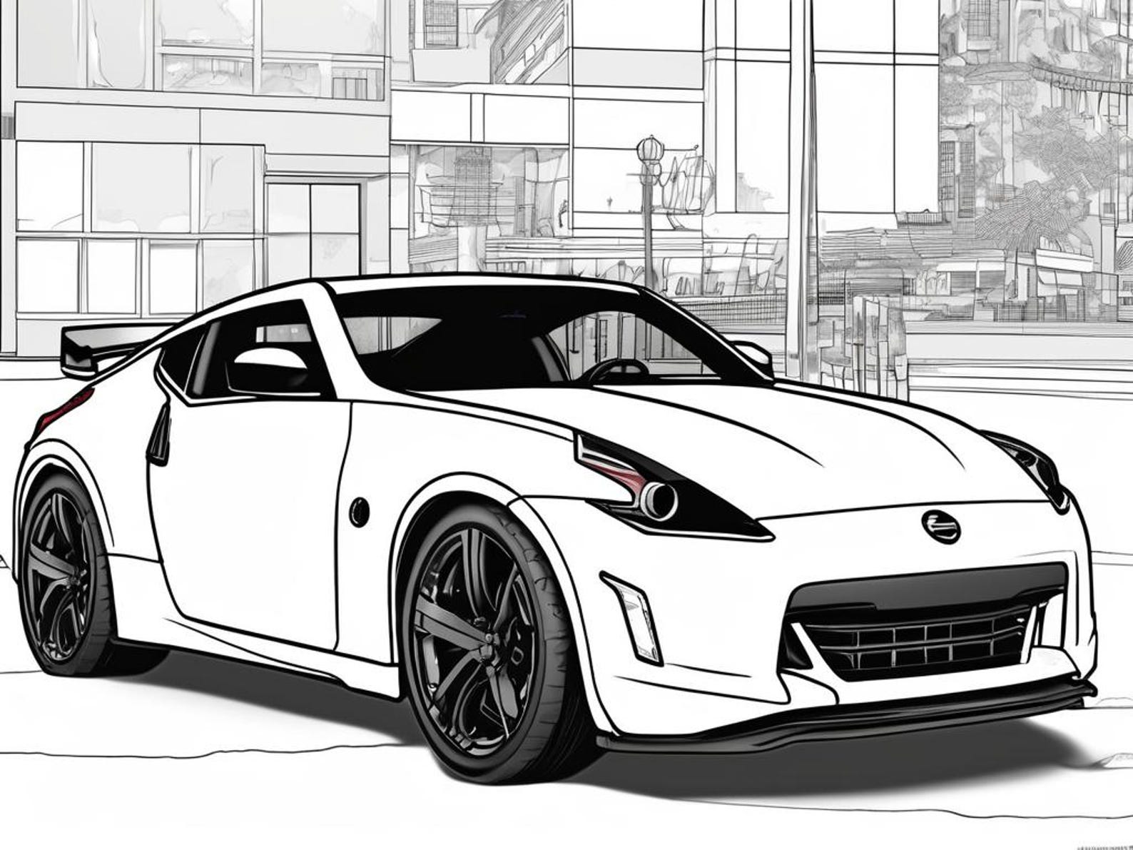 Nissan Coloring Pages 27 TOP Pages Nissan GT-R Coloring 370Z Coloring ...